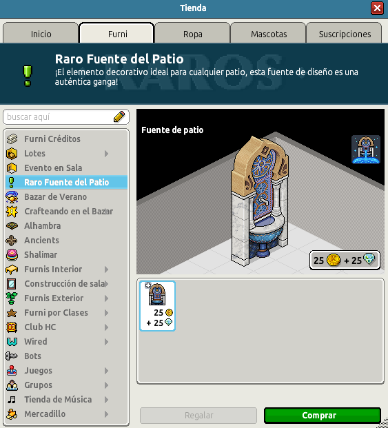 Raro Fuente del Patio - Noticias - Habbo-Happy